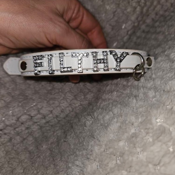 Custom Women Choker Collar,name Choker Collar,word Collar Necklace ...