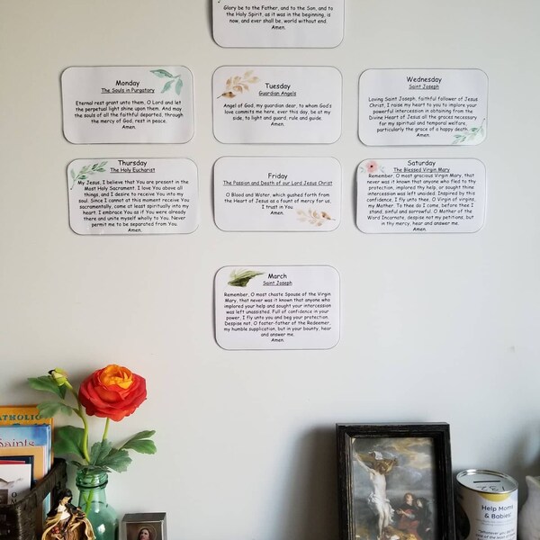 Bundle: Monthly, Weekly, Daily Devotion Prayer Cards - Etsy