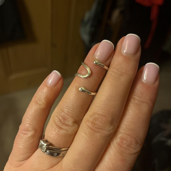 Swan Neck Deformity Silver Ring Splint 925 PIP Holes Design - Etsy