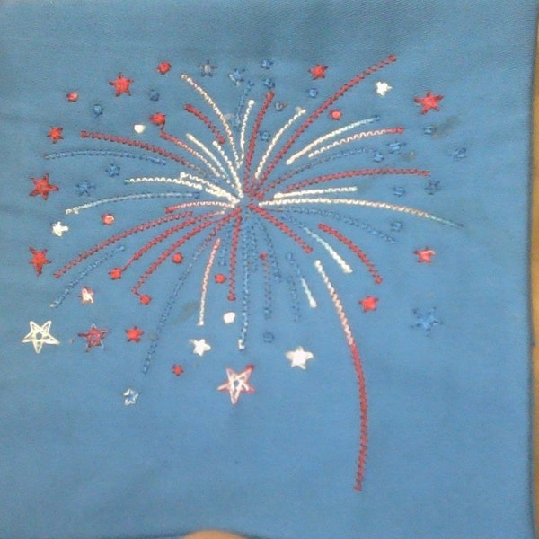 Fourth of July Firework Embroidery Design, Fourth of July Machine ...