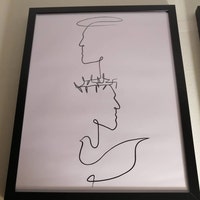 Holy Trinity Line Art, Christian Prints, Father Spirit Son, Christian ...