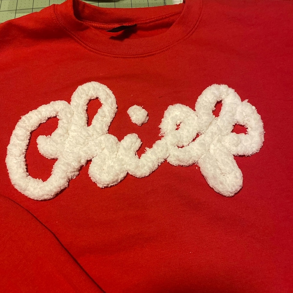 Cursive Yarn Embroidery Font - Machine Embroidery Font for Chenille ...