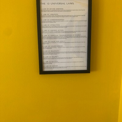 The 12 Universal Laws Framed Poster / Divine Affirmation / Positive ...