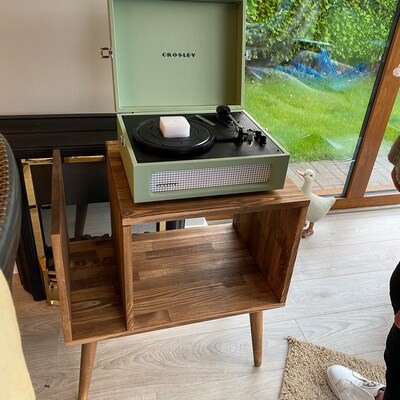 Unique Birch Wood Record Player Stand, Retro Home Decoration,vinyl ...