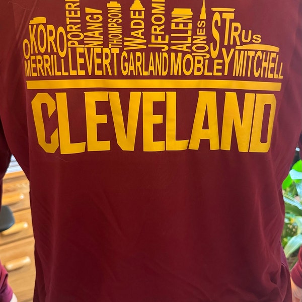Cleveland Pro Basketball Team Skyline Names Graphic - Etsy