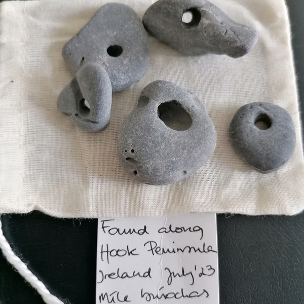 5-8 Irish Hag Stones (small) Multipack, Holey Stones, Adder Stones, Hag ...