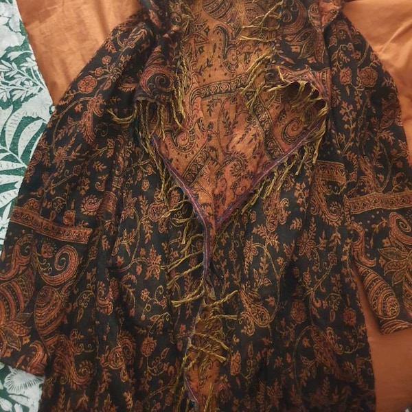 Hooded Festival Blanket Cloak • Enchantment Cloak • Unisex Paisley Cape ...