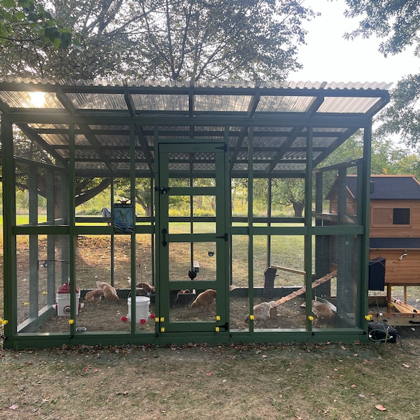 Chicken Coop Plans With Attached Run, for 12-20 Chickens, - Etsy