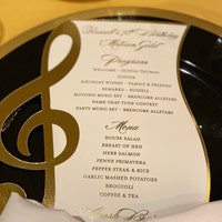Highly Customized Menus/ Forest Green & Gold Foil Menus/ Fancy Shape ...