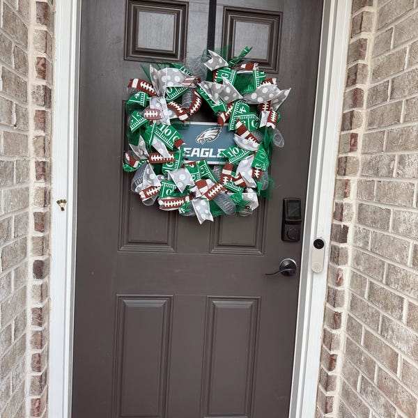 Philadelphia Eagles Wreath - Etsy
