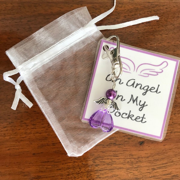 Angel in My Pocket Keyring - Angel Bag Charm - Angel in My Pocket ...