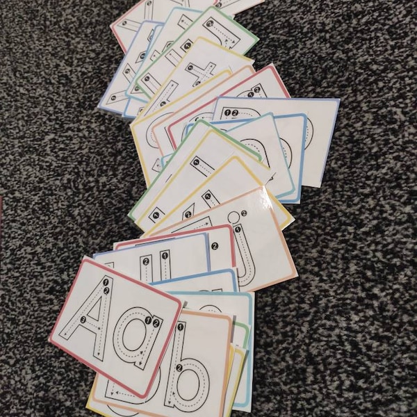 First Words Alphabet Flash Cards Baby Toddler Children Educational ...