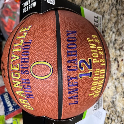 Custom Embroidered Basketball/memory Ball/award/keepsake/trophy/senior ...