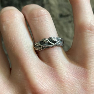 Algae Ring Sea Ring With Emeralds Ocean Ring Sterling - Etsy