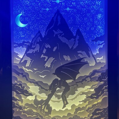 ACOTAR Book Nook Intricately Detailed Velaris Lightbox Rhysand and ...