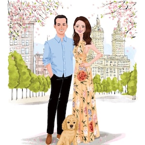 Custom Couple Portrait Custom Couple Gift Custom Couple Illustration ...
