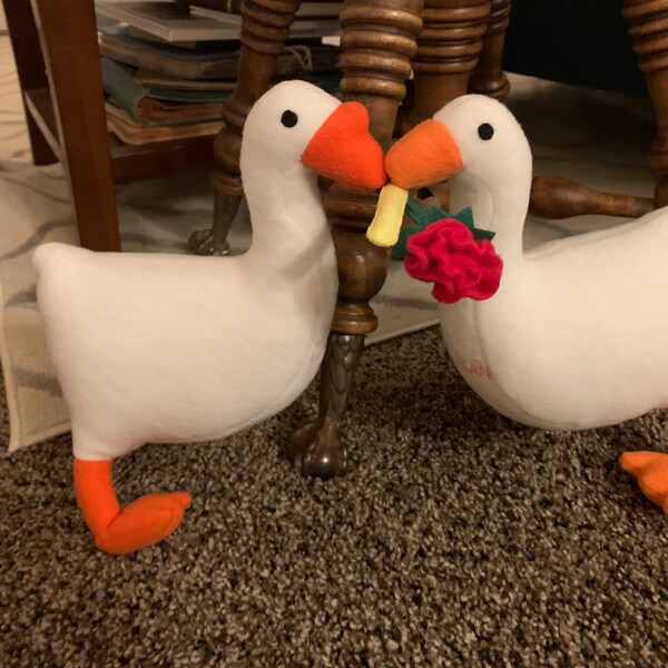 Goose Plush Inspired by Untitled Goose Game Plush, Handmade Soft ...