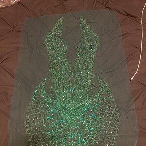 MIRROR Full Bodice Rhinestone Appliqué - Etsy