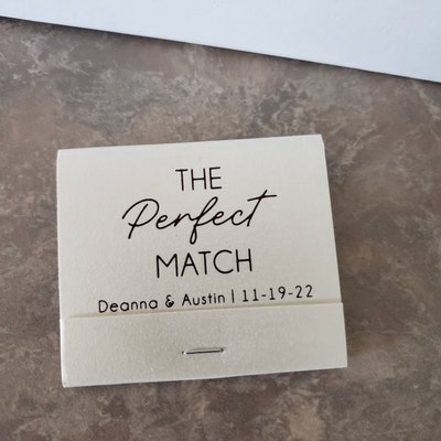 The Perfect Match Matchbooks Wedding Matchbook, Wedding Decor, Wedding ...