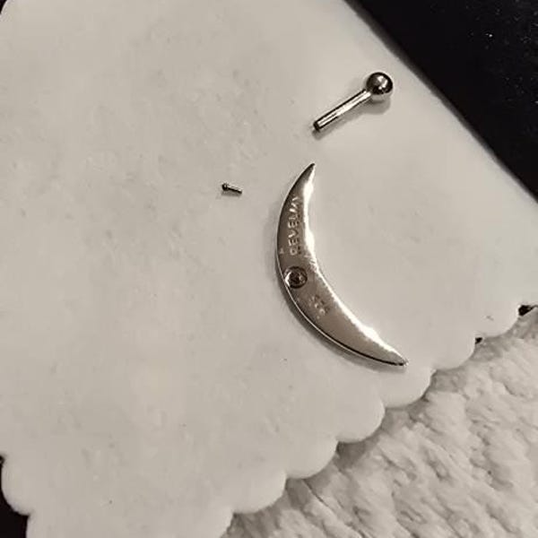 Gold Moon Helix Earring • Cartilage Earring 20G 18G 16G • Gold & Silver ...