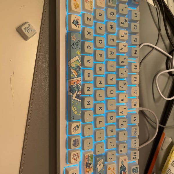 Cool Artlife Theme Purple Gradient Keycap Set for Mechanical Keyboard ...