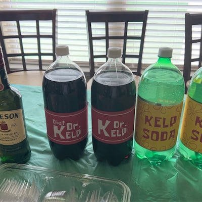 Kelp Soda Under the Sea Drink Bottle Labels Printable Instant - Etsy