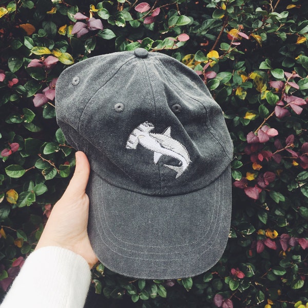 HAMMERHEAD SHARK HAT - Embroidered Women Men Wildlife Baseball Cap ...