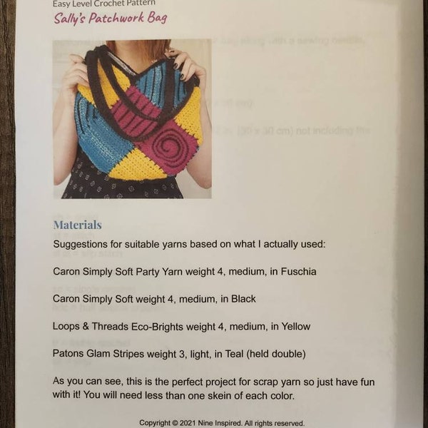 Sally's Patchwork Bag - Crochet Bag Pattern - NBC Inspired - Jack and ...