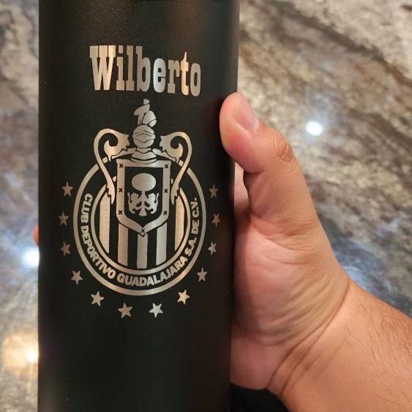 34 Oz Club America Chivas Cruz Azul Monterrey Grabado Con Laser Glass ...