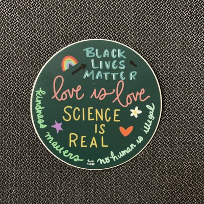 Core Values Sticker Black Lives Matter Love is Love Science - Etsy