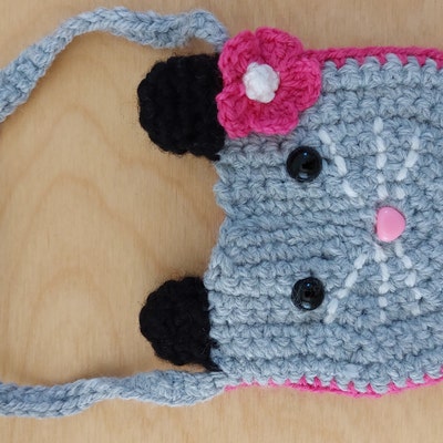 Crochet Cat Bag Pattern, Cat Purse Crochet Pattern, Toddler Cat Purse ...