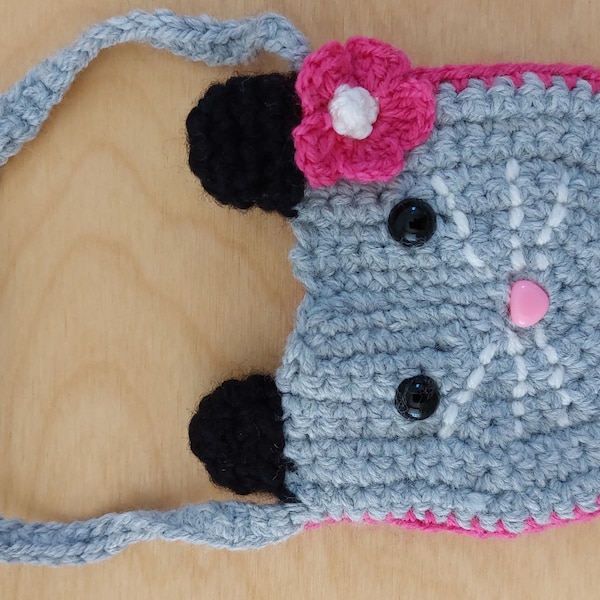 Crochet Cat Bag Pattern, Cat Purse Crochet Pattern, Toddler Cat Purse ...
