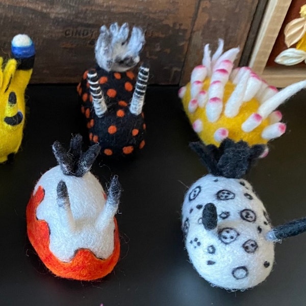 Sea Bunny Slug Wool Needle Felted Sea Rabbit Sea Slug Kawaii - Etsy