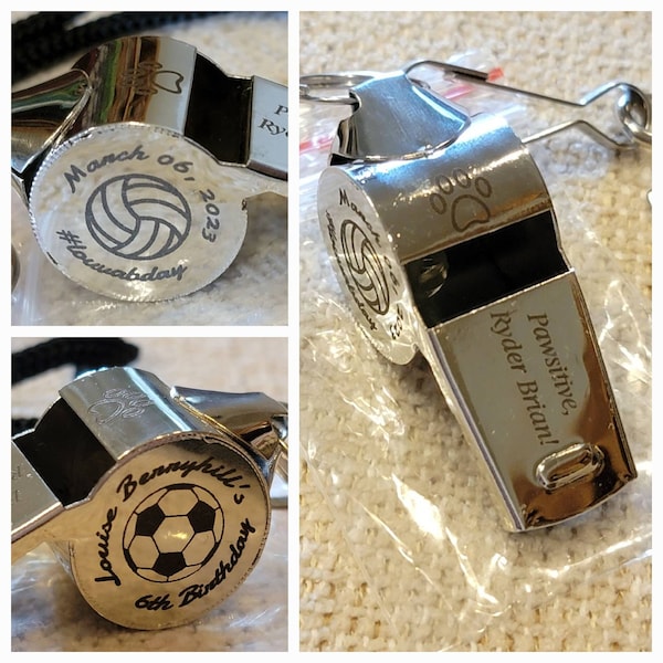 Personalized Whistle Necklace Custom Coach Whistle Necklace Engraved ...