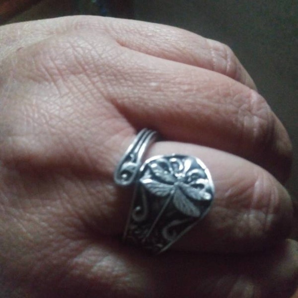 Dragonfly Ring - Adjustable - Wrap Style - Handcrafted by Doctor Gus ...