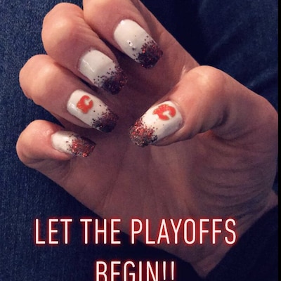 NHL Team Logo Nails - Etsy