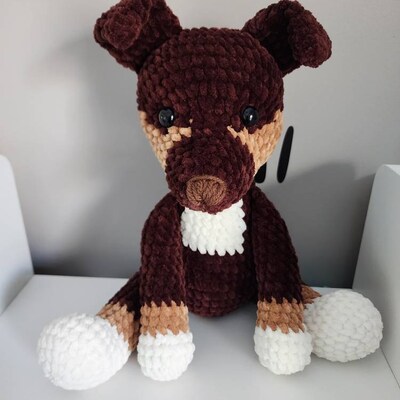 Aussie Puppies Crochet Pattern, Australian Shepherd, Black Tri, Red Tri ...
