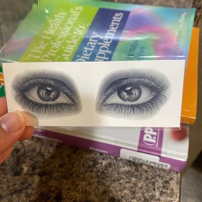 Eyes Temporary Tattoo set of 2 Realistic Eyes Temporary Tattoo / Eye ...