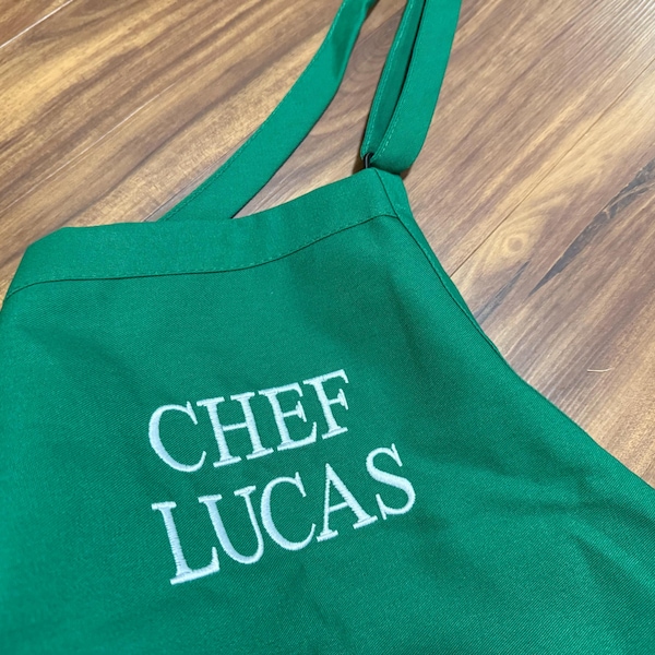 Personalized Embroidered Apron and Chef Hat Set - Etsy