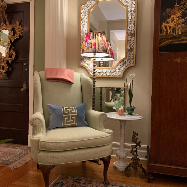 Anna Spiro Tattie // Multi With Butterfly Flange Pillow | Plaid Print ...