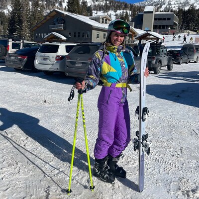 One Piece Red Ski Suit, Retro Snowsuit MEDIUM Size 80s Winter Overall ...