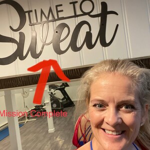 Time to Sweat Home Gym Sign Work Out Exercise Biking Decor Yoga Wall ...