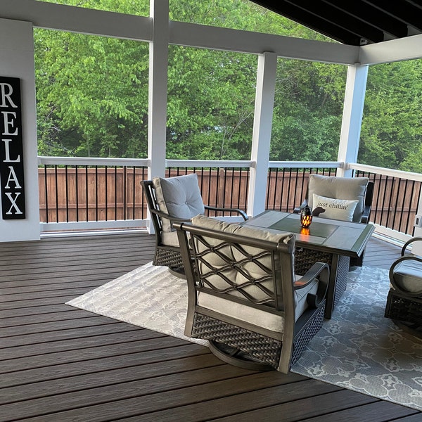 Relax Extra Large Porch Sign Vertical Wood Sign Entryway Sign ...