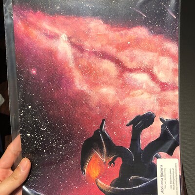 POSTER of Charmander Under the Moon Pokemon Print Art Work - Etsy
