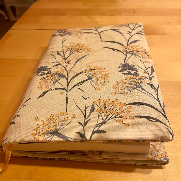 Adjustable Book Cover, Fabric Book Cover, Reusable Book Cover, Handmade ...