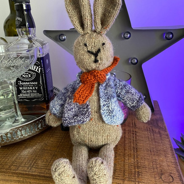 Knitted Toy Knitting Pattern for Arthur Rabbit Bunny, PDF Download ...