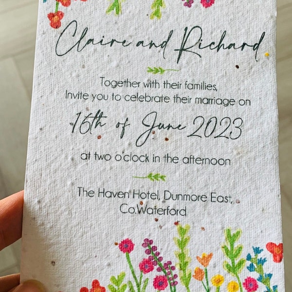 Wedding Invitations - Outdoor Wedding Invitations - Wildflower ...
