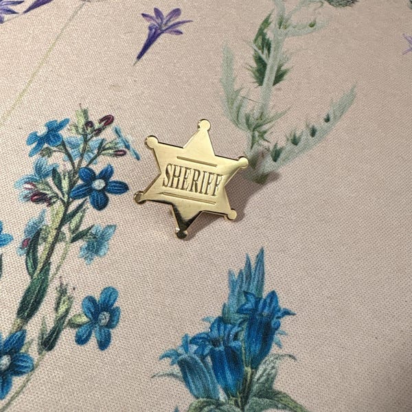 Sheriff & Deputy Gold Enamel Pin Badges | Novelty Fancy Dress | Cowboy ...