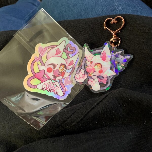 Mangle Keychain/ FNAF / 2.5in / Double Sided HOLOGRAPHIC Acrylic Keychains / Five Nights at ...