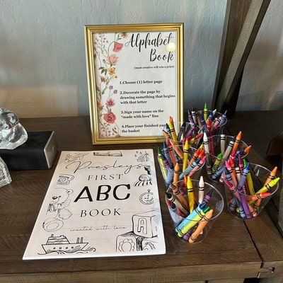 Baby Shower ABC Book, First Alphabet Book, Baby's First ABC Book ...